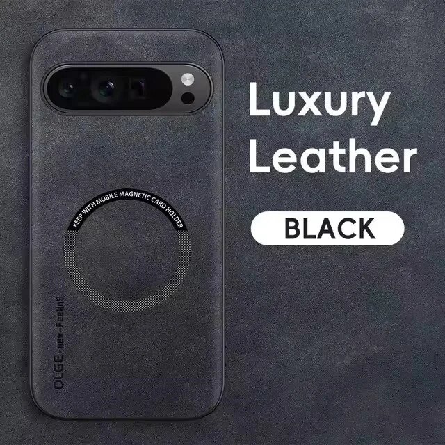 Кожаный чехол Black для Google Pixel 7a с MagSafe