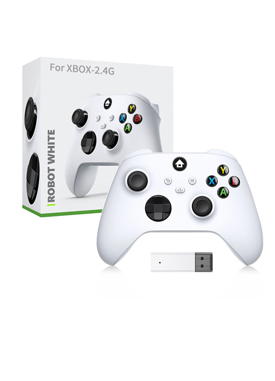 Беспроводной геймпад 2.4G для Xbox Series X/S, Xbox One, ПК Windows, игровой контроллер с вибрацией, черный