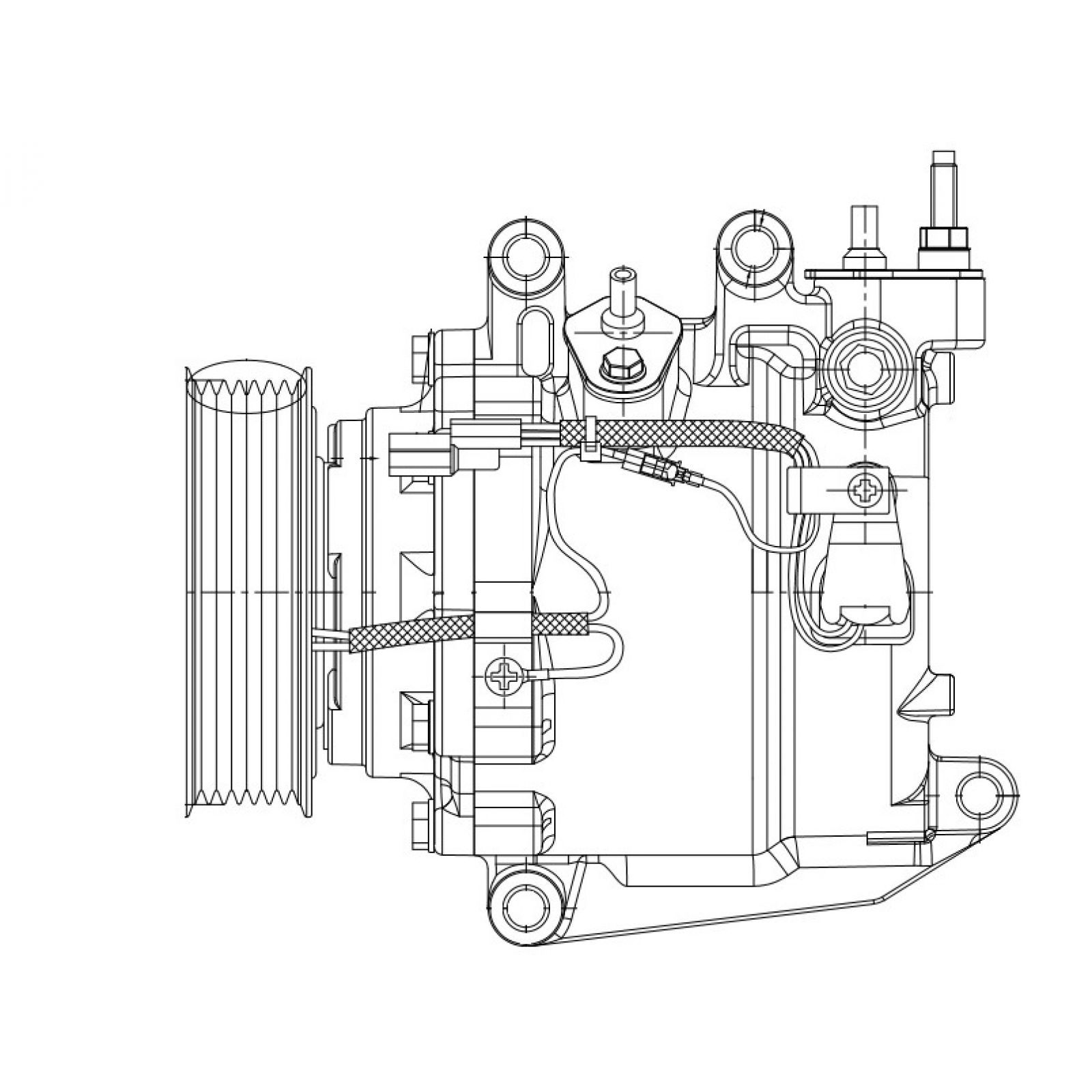 Компрессор кондиционера, для Хонда Цивик 8 oem 38800RSAE010M2, 38810RNA004 арт LCAC23SA