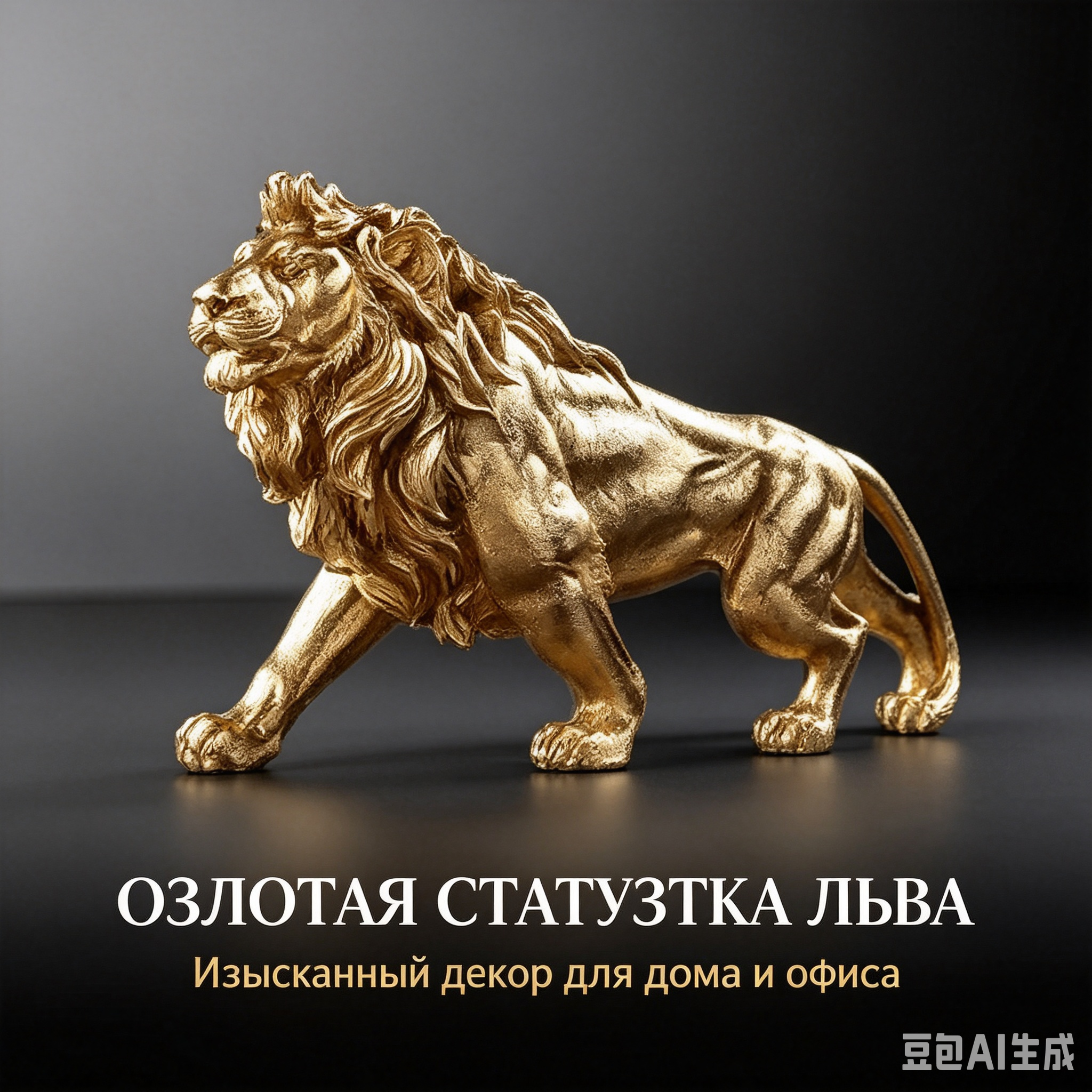 Статуэтка льва в интерьер - коллекционная модель для декора комнаты