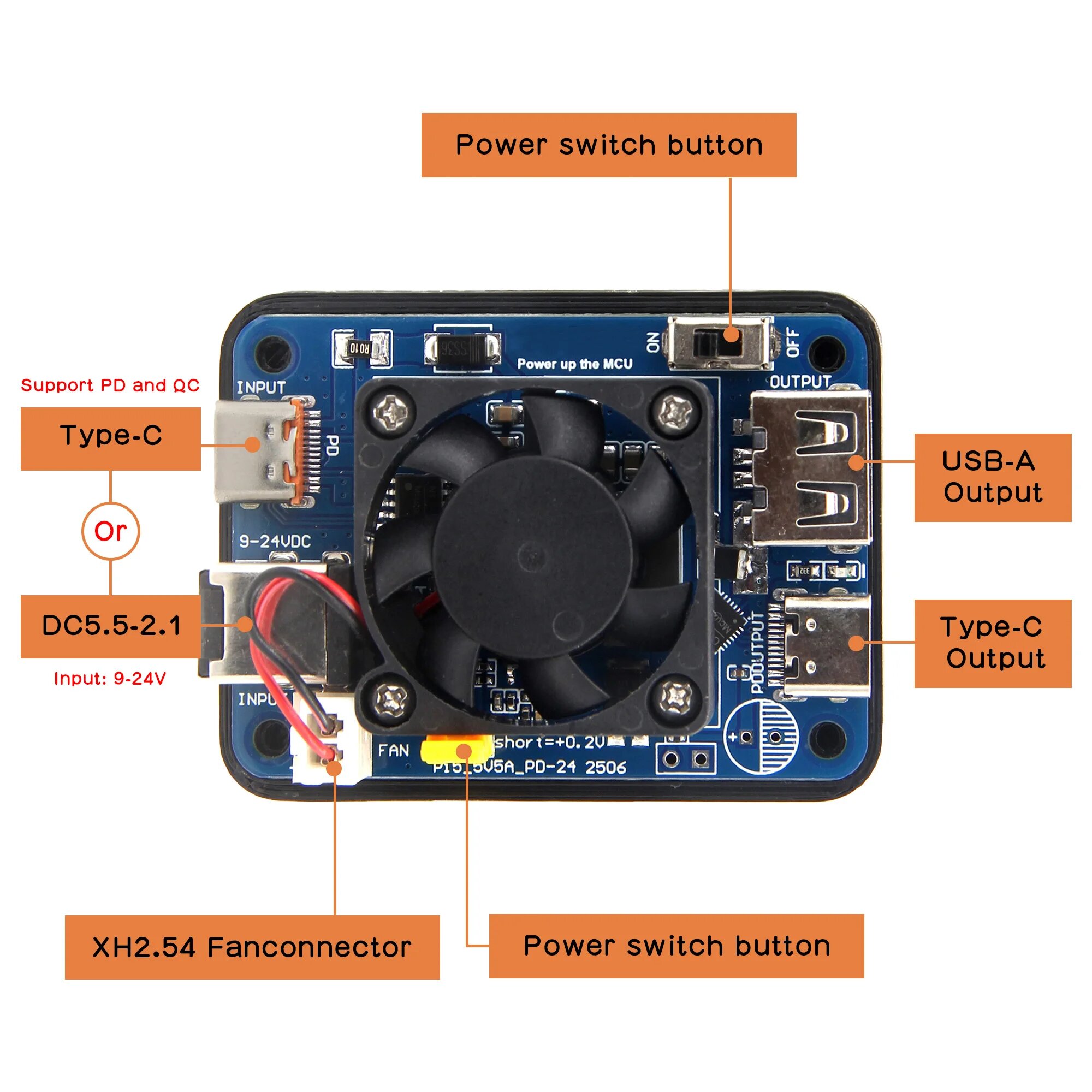 Модуль питания Geekworm Dual PD для Raspberry Pi 5 — фото 1