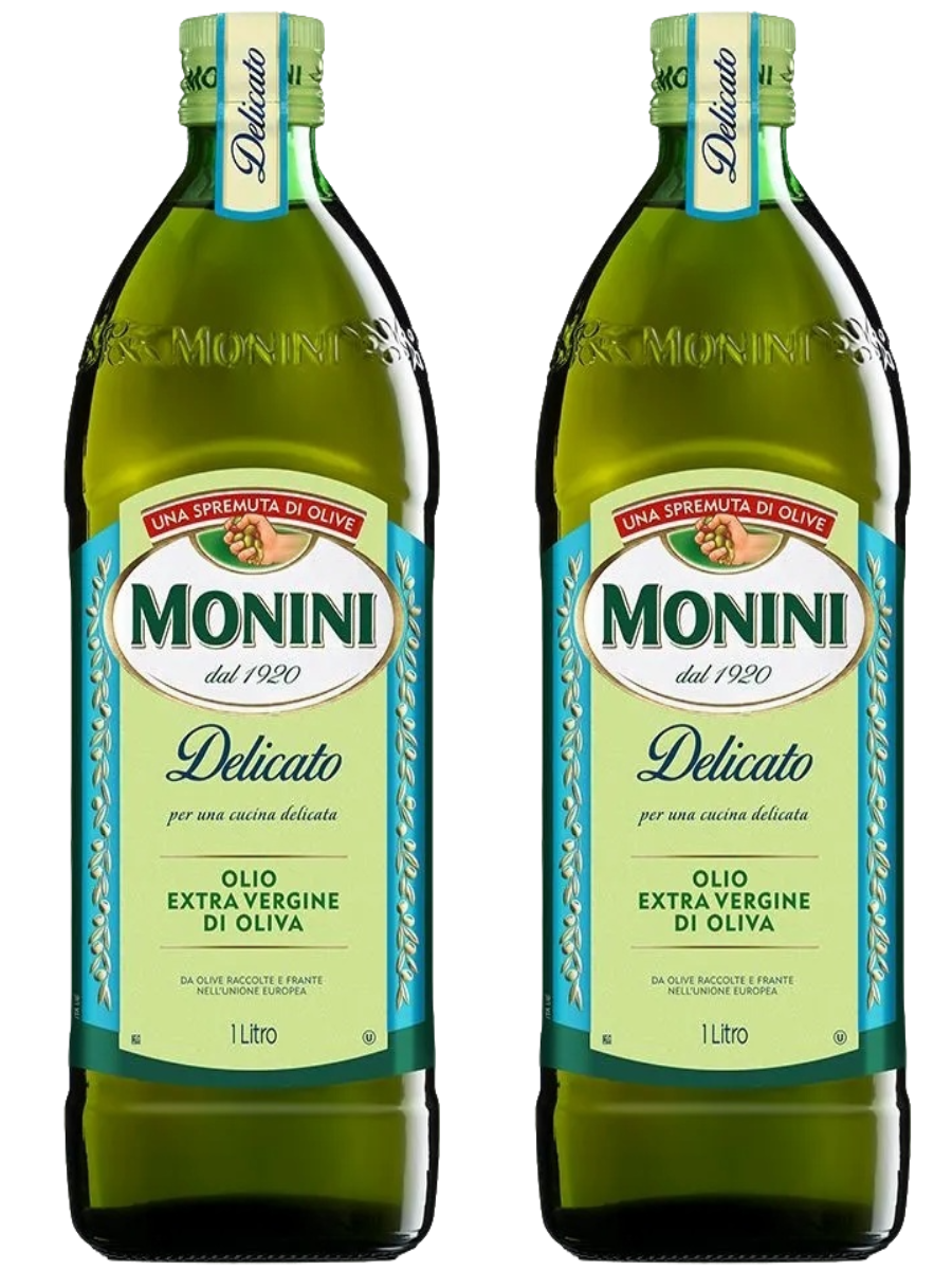 Масло оливковое Monini Delicato Extra Virgin, 1 л / Монини 1000мл 2шт