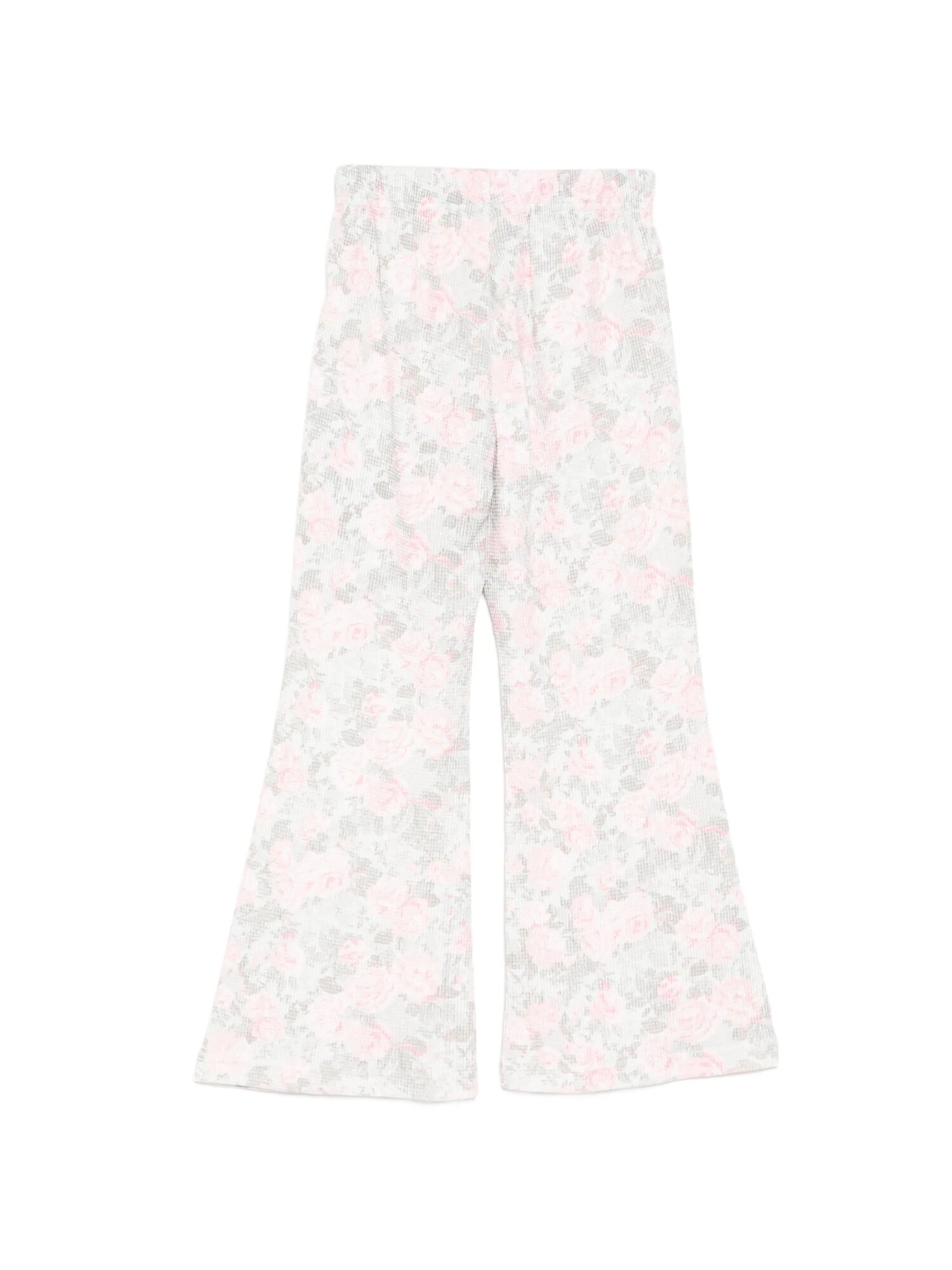 Брюки Mardi Mercredi WAFFLE FLARED FLEUR pants, размер 3 года, серый — фото 1