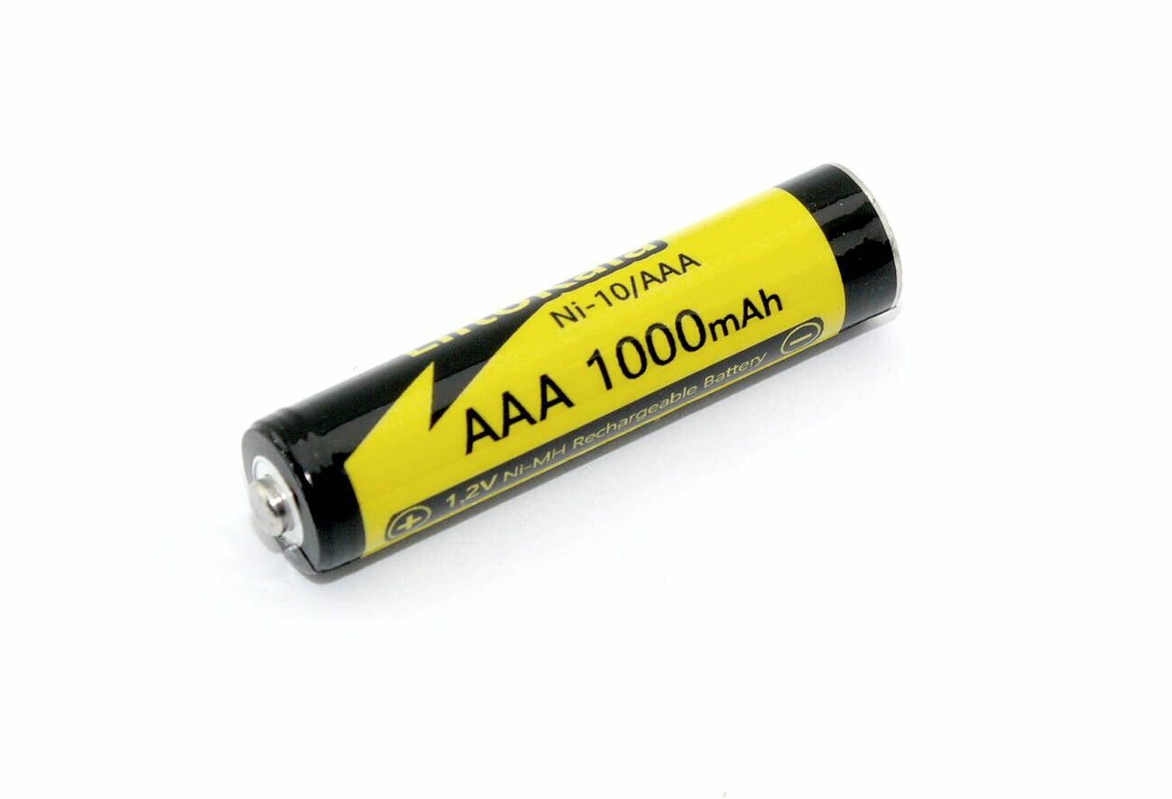 Аккумуляторная батарейка Ni-10 AAA Ni-Mh 1000mAh, 1.2V