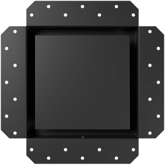 Вентилятор встраиваемый Era EXCELLENT D100 осевой обр. клапан, черный матовый