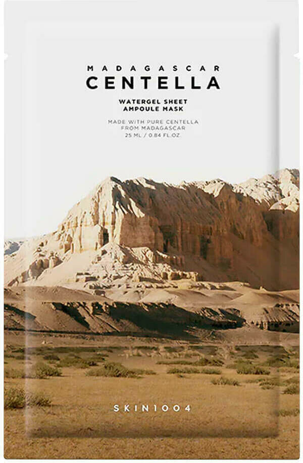 SKIN1004 Ампульная тканевая маска с 51% центеллы Madagascar Centella Watergel Sheet Ampoule Mask 200ml+65+85g+60 шт.