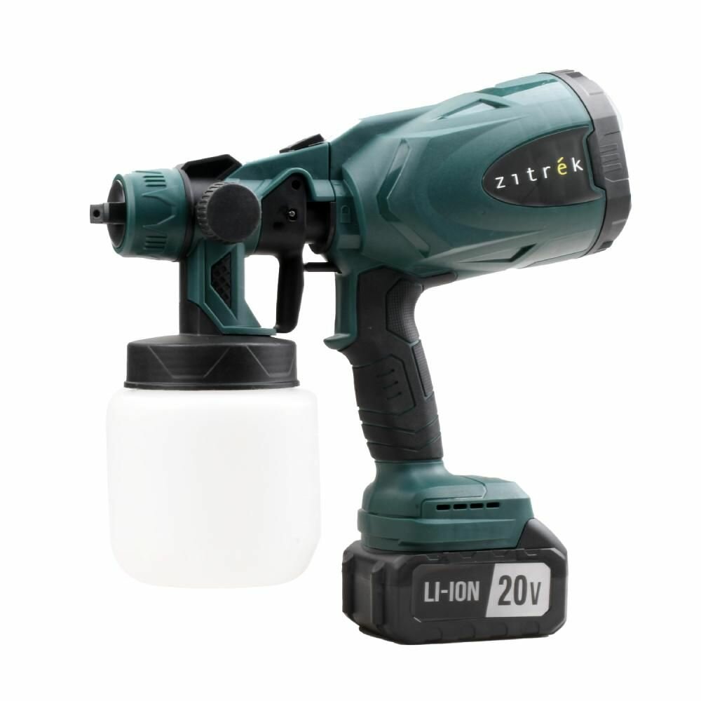 Краскопульт аккумуляторный Zitrek ZKSG 20 Li, 20В, 1х4.0Ач, 800мл 085-1030