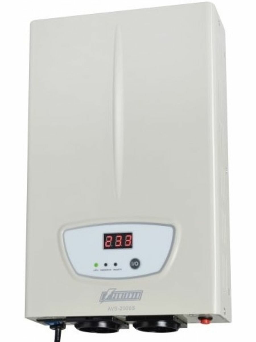 Стабилизатор напряжения Powerman AVS-2000S, 2000W, белый
