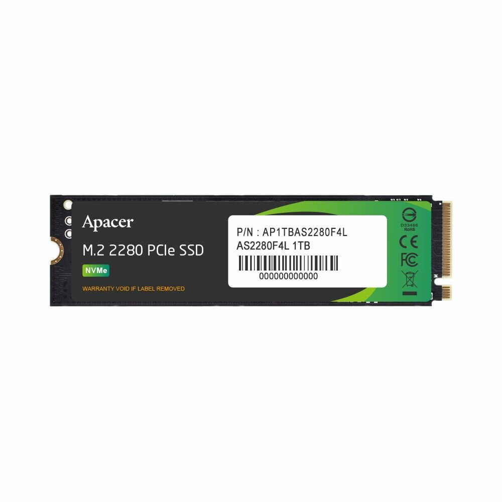Apacer 1 ТБ Внутренний SSD-диск (AP1TBAS2280F4L-1)