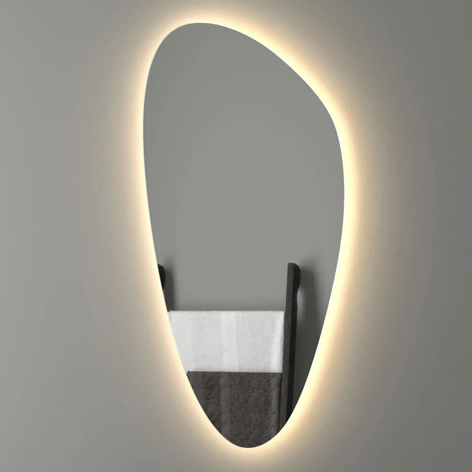 Зеркало Evoform Ledshine BY 2592 50х100 со светодиодной подсветкой, 50 см, в современном стиле, зеркало настенное в ванную