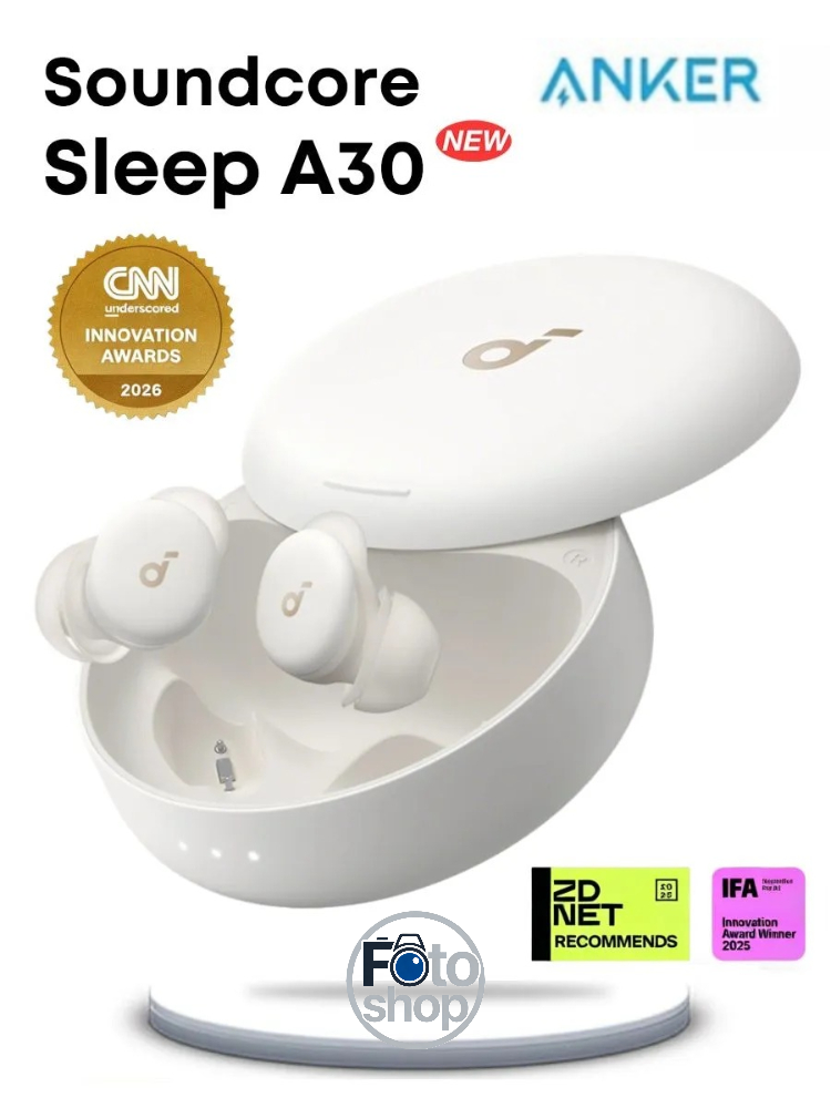 Anker SoundCore A30 Наушники Для Сна -Высокочастотное Шумоподавление На 30 ДБ И Небольшие Затычки Для Ушей