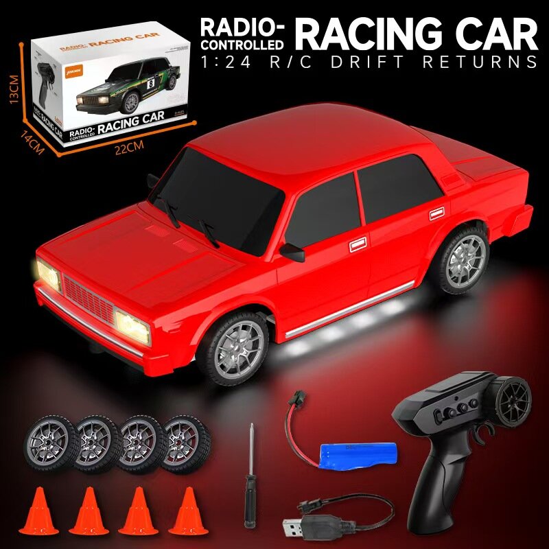 Дрифт машинка на радиоуправлении RC-модель 1:24 для дрифта и гонок. красный