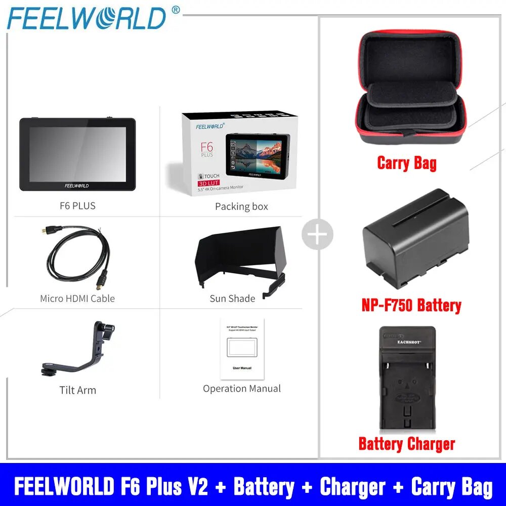 FEELWORLD F6 Plus V2 6-дюймовый монитор
