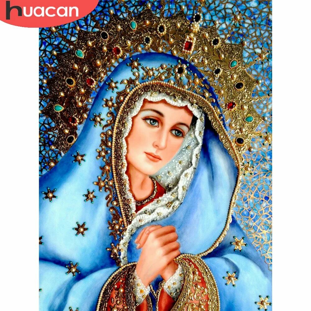 Алмазная картина HUACAN Дева Мария Full Square 30X40cm