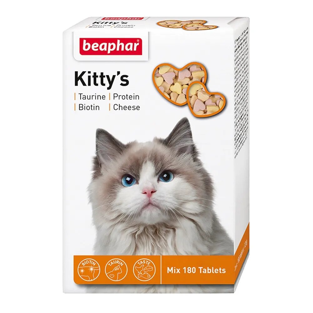 Кормовая добавка Витамины д/кошек Kittys Mix,180таб. СГ 15.04.2027