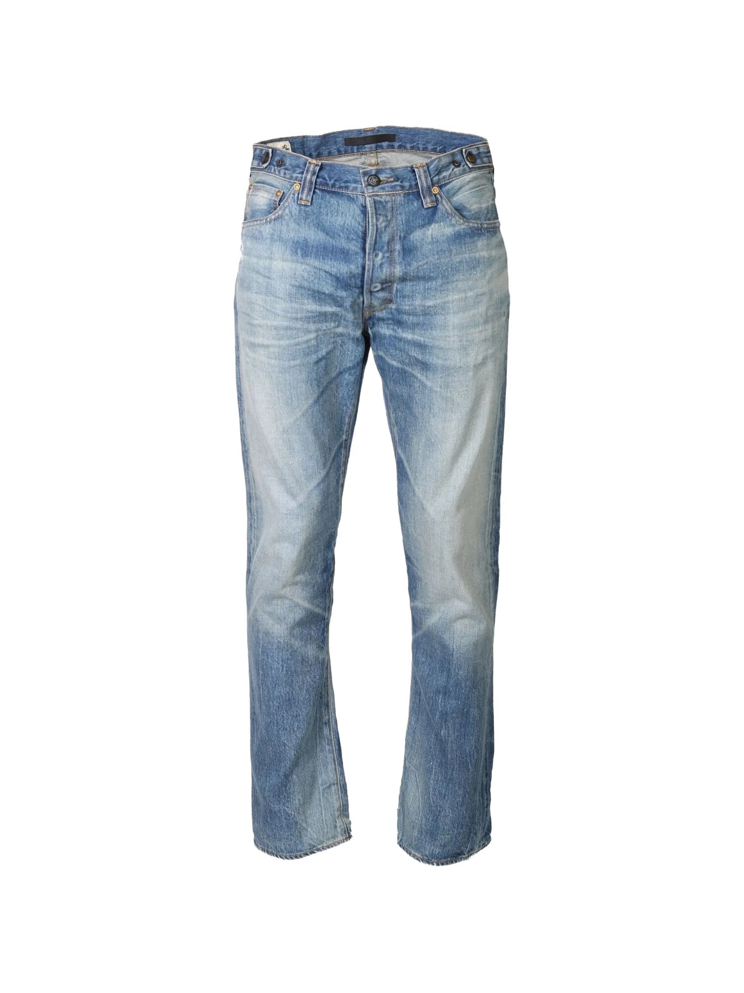 Джинсы Faded whiskered jeans 