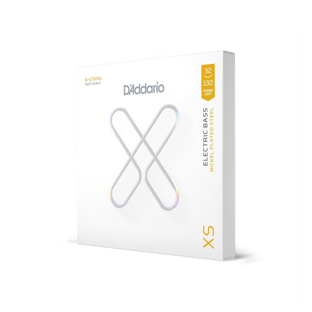 Комплект струн для 6-струнной бас-гитары, никелированные, 32-130, D'Addario XSB32130MS XS Multiscale