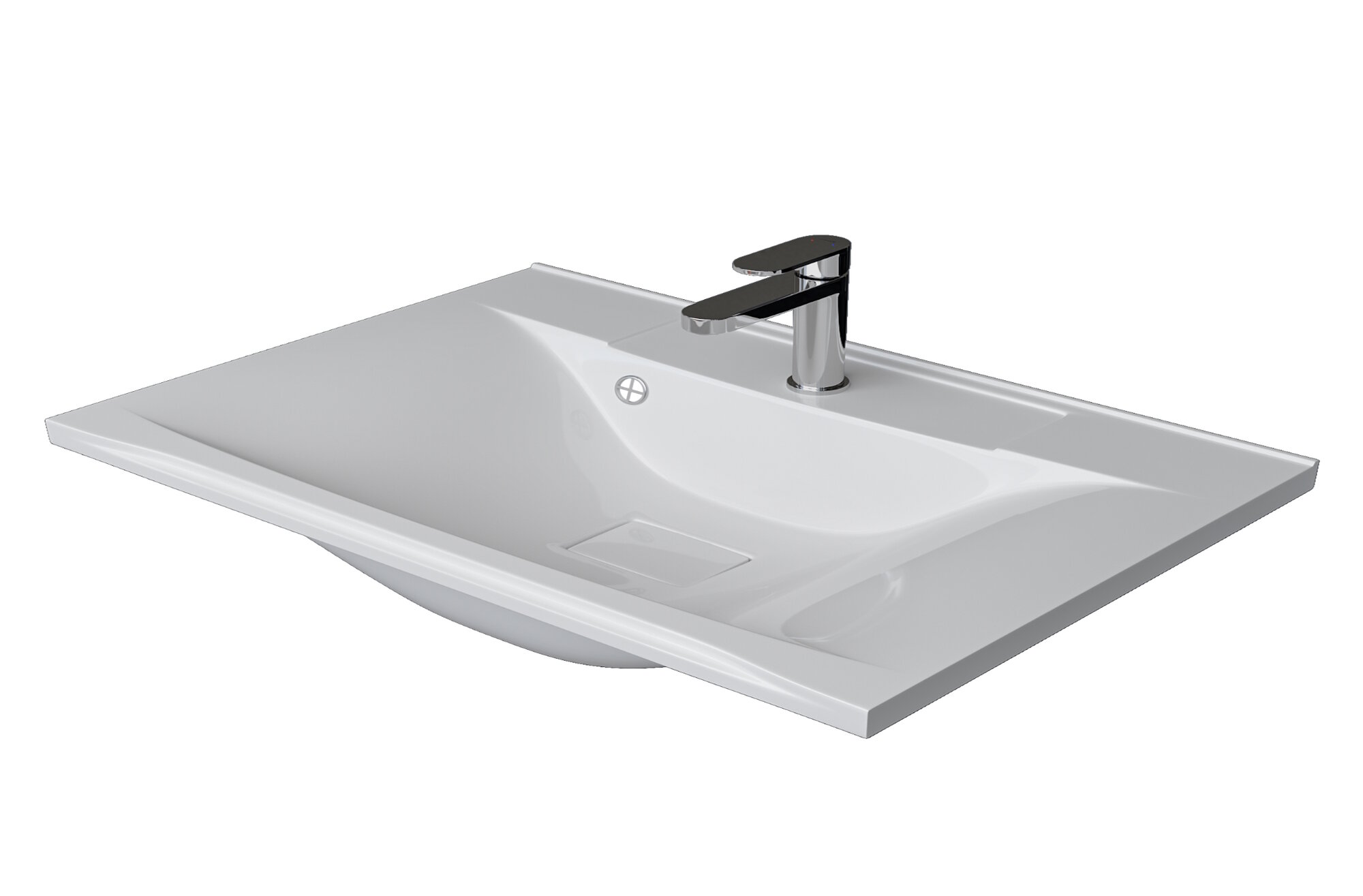Мебельная раковина Madera Milen 80, 4627173210119, 80 см, белая глянцевая