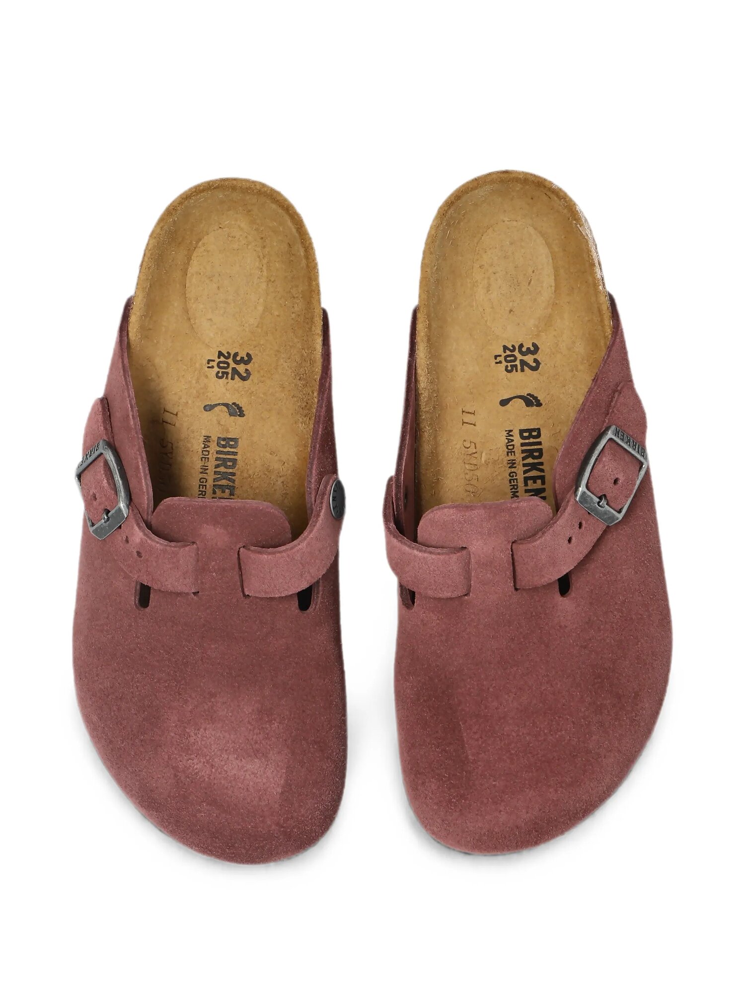 Туфли Birkenstock Boston suede mules, размер 34 EU, , розовый — фото 1
