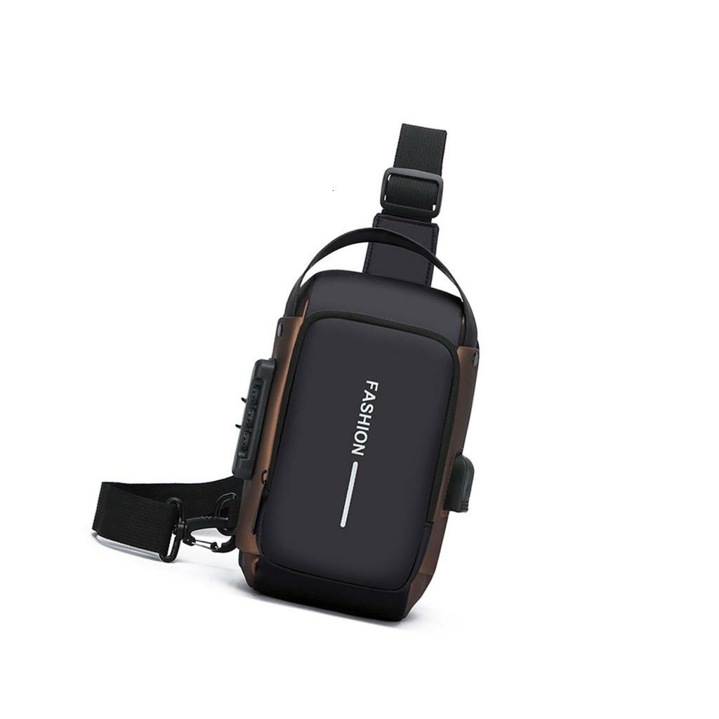 Мужская маленькая мотоциклетная сумка messenger bag-черное золото
