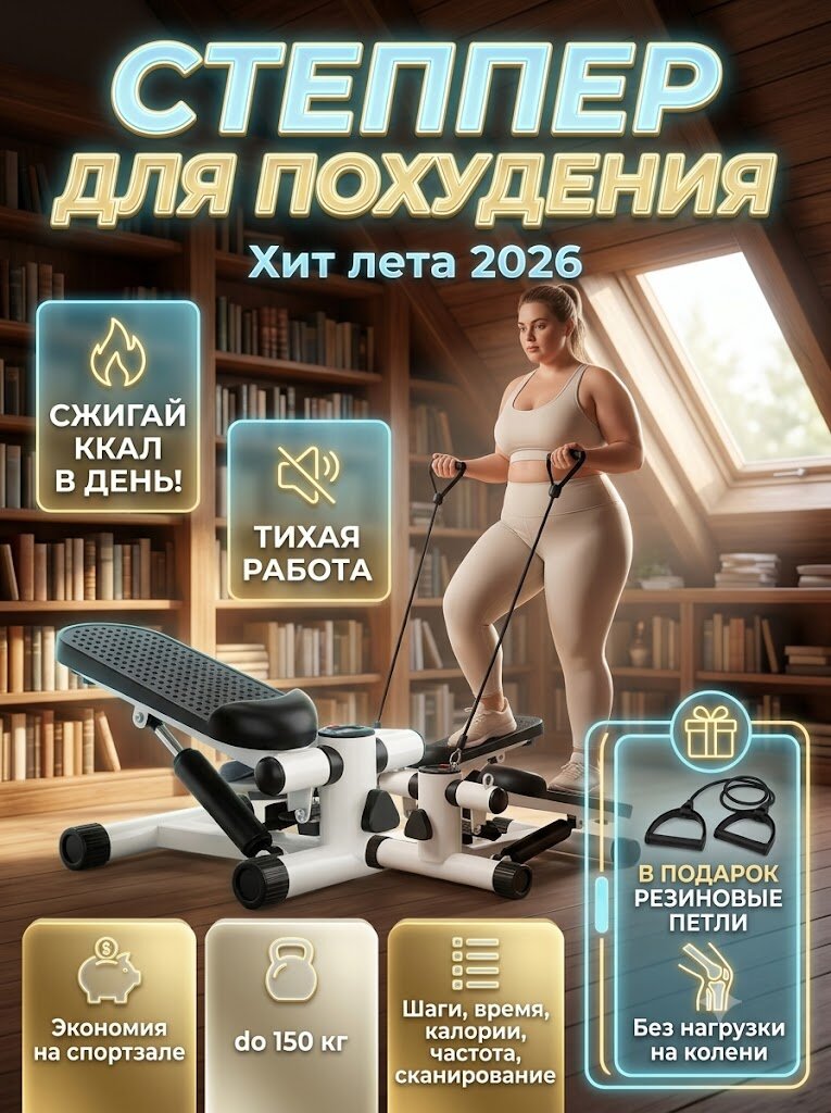 Степпер тренажер для дома 150кг тренажер для похудения для ходьбы