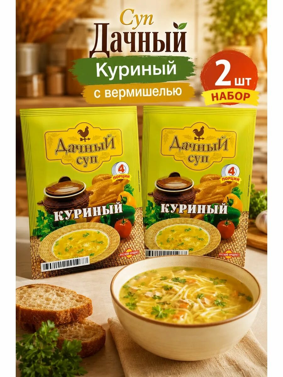 Суп Дачный сезон 2 шт. по 60 г. Куриный