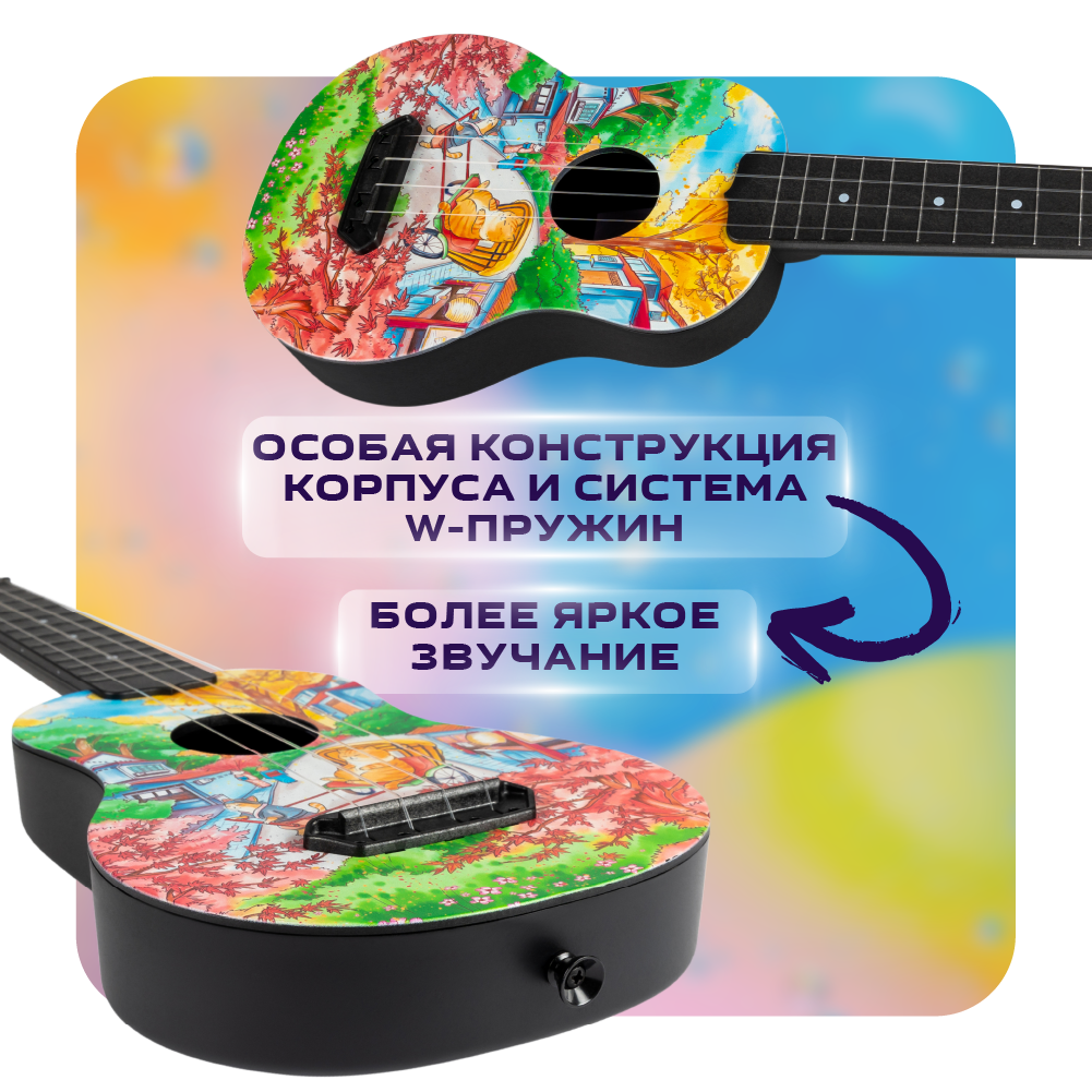FLIGHT ULTRA S-42 Fat Cat - укулеле сопрано, серия Ultra, полностью из поликарбоната, армированного стекловолокном — фото 1