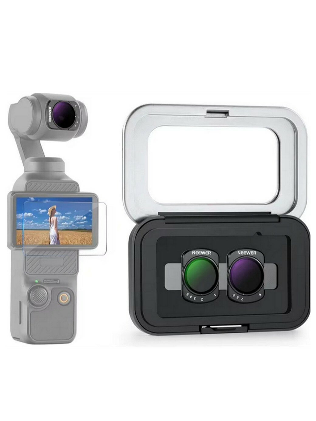 Комплект фильтров Neewer FL-C61 Variable ND2-ND32 + ND64-ND512 для DJI OSMO POCKET 3 / 4