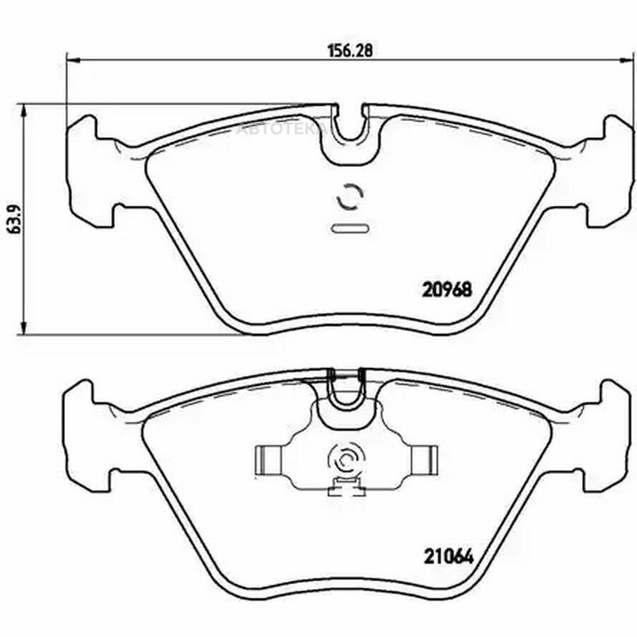 Колодки тормозные передние BREMBO P06012