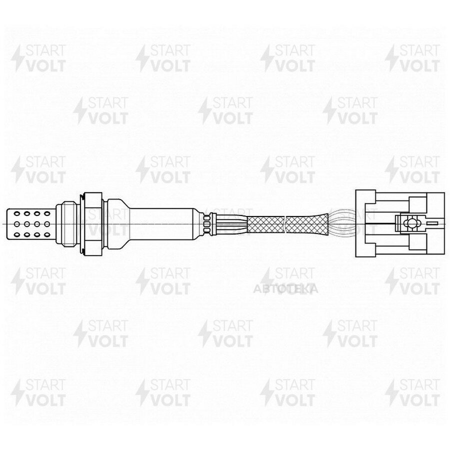 Датчик кисл. для а/м Lifan X60 (12-)/X70 (17-) 1.8i после кат. чёрный разъём STARTVOLT VSOS2723