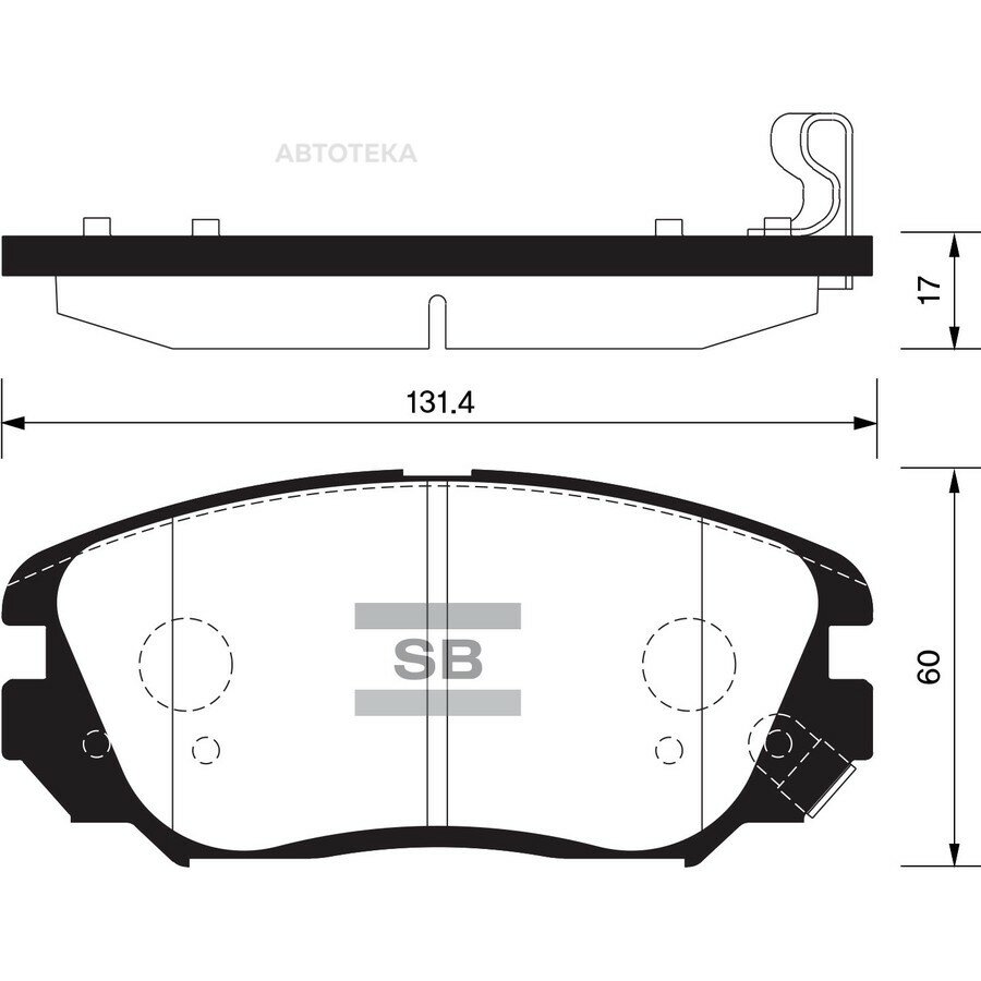 Колодки тормозные дисковые передние CHEVROLET CAMARO V (2009- )/ MALIBU V (2012- ) OPEL INSIGNIA (2008- ) SAAB 9-5 II (2010-2012) SANGSIN BRAKE SP1402