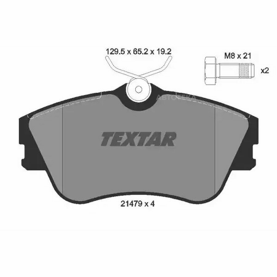Колодки тормозные дисковые к т 4 шт. TEXTAR 2147902