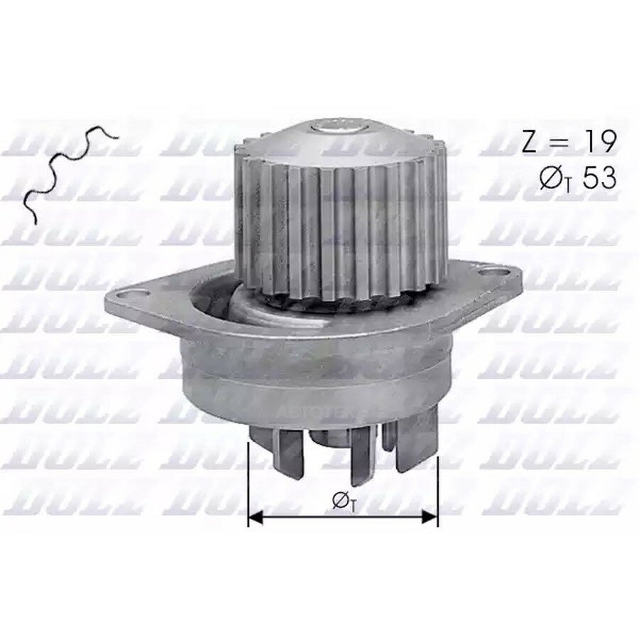 Помпа водяная пр-во Испания DOLZ C113 CITROEN, PEUGE 206,207,308, C3, C4 TU5JP4, EC5