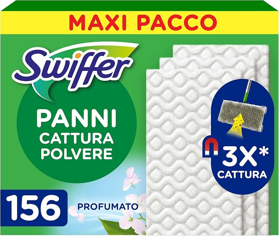 Swiffer Сухие одноразовые тряпки для пола и зеркал, в наборе 156 штуки