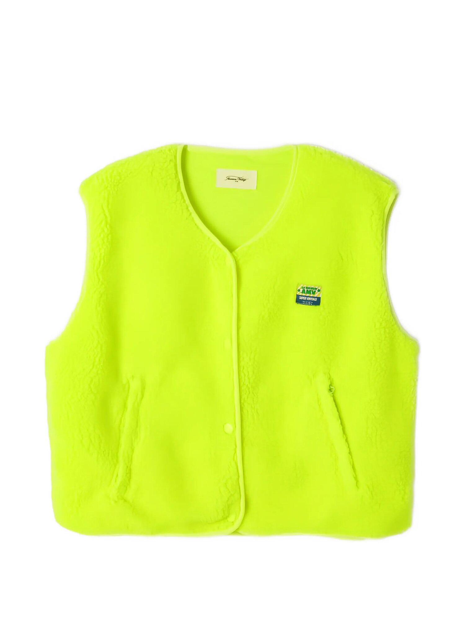 Куртка American Vintage Fleece-texture logo-patch jacket