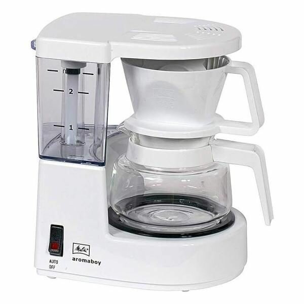 Капельная кофеварка Melitta Aromaboy 1015-01, 500 Вт, объём 0,3 л, на 2 чашки, автоотключение, белый цвет