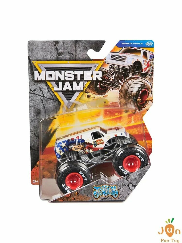 Monster Jam 1:64 Diecast Truck / Детская металлическая игрушечная машина Монстер Джем, масштаб 1:64, с детализированной окраской и проработанными шинами - отличный подарок для коллекции.