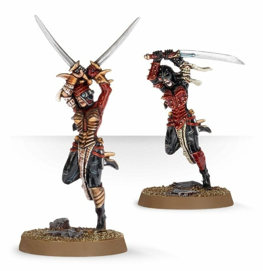 Death Cult Asassin. С подставками. Warhammer 40.000