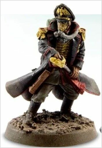 Krieg Comissar 1. С подставкой. Warhammer 40.000