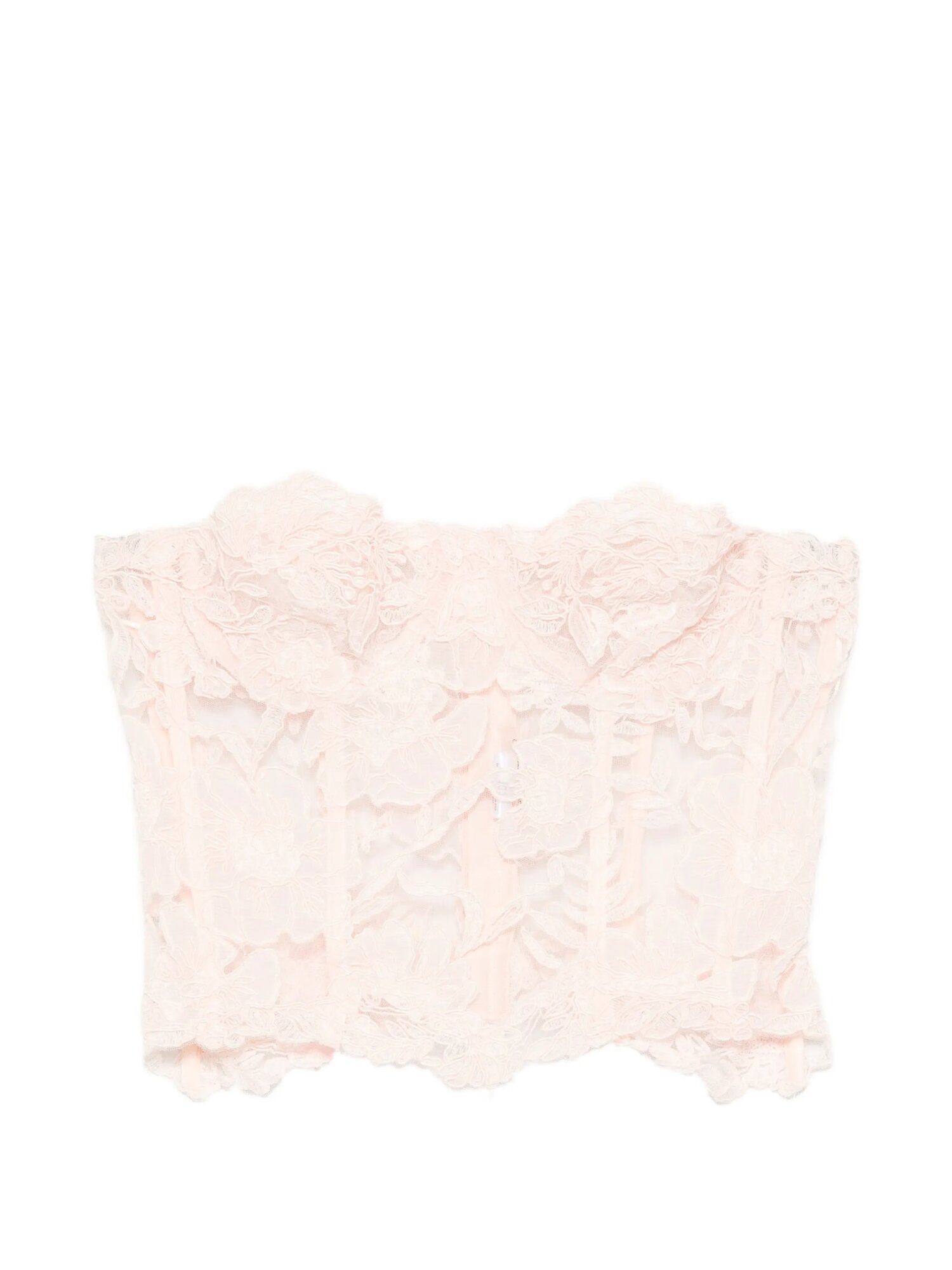 Топ Floral-lace strapless top