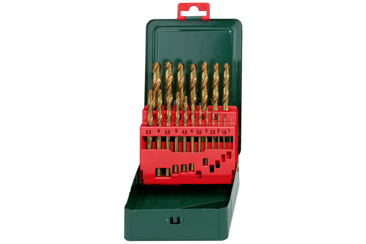 Набор сверл 19 шт. (1-10 мм; HSS-TiN) Metabo 627156000