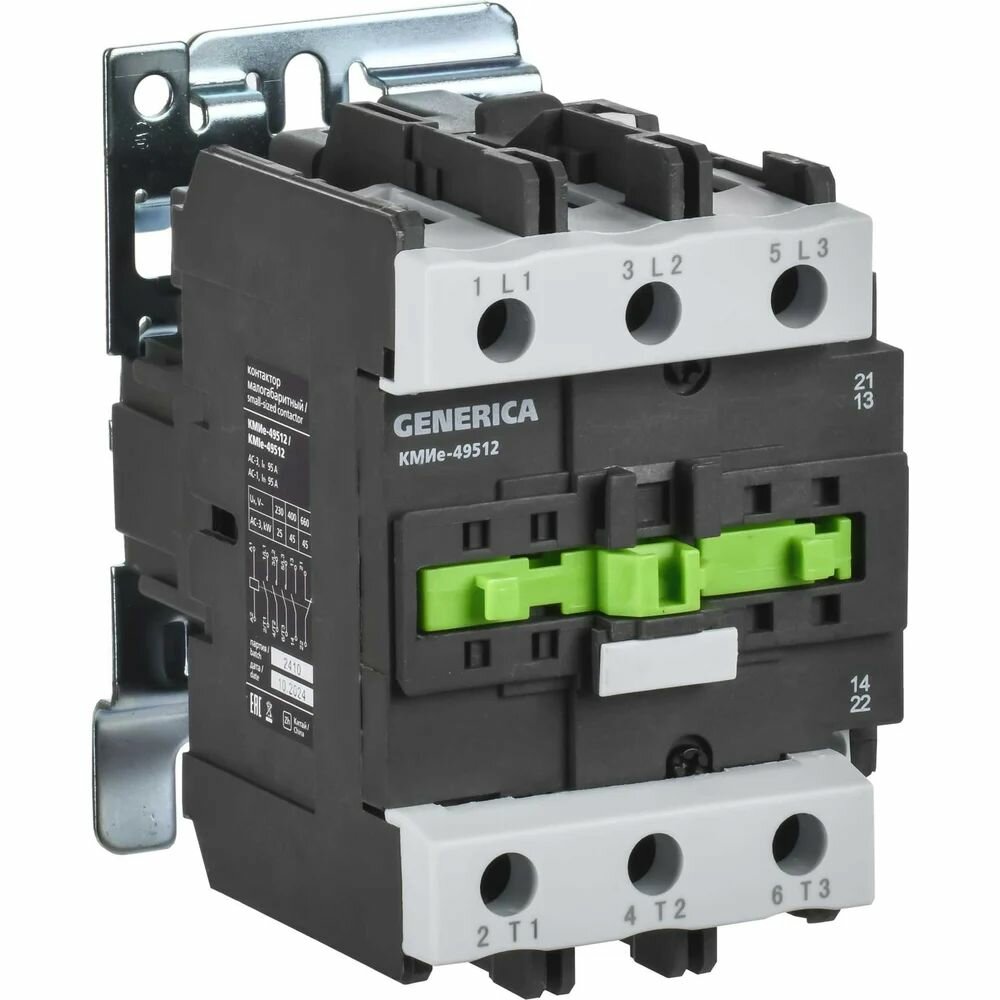 Контактор IEK КМИе-49512 95А 230В/АС3 1НО,1НЗ KKME41-095-230-11