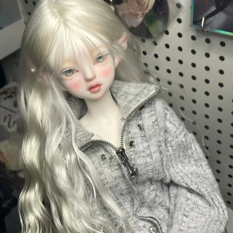 Парик для кукол BJD 1/3, 1/4, 1/6, длинные кудрявые волосы с челкой GSF