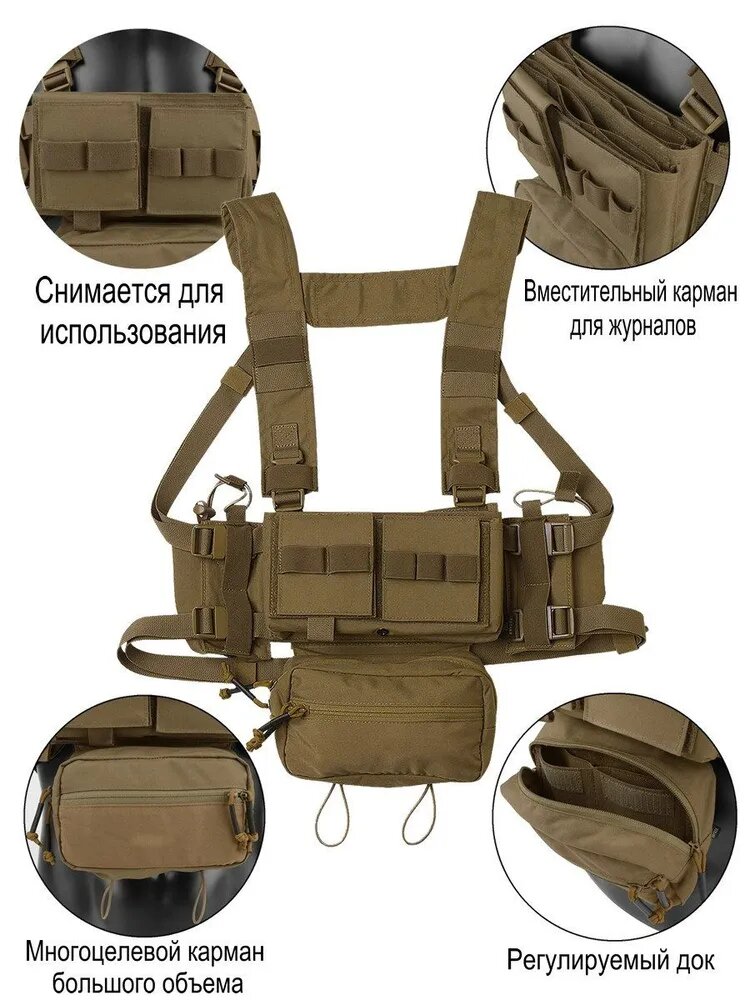 Krydex Gear Барсетка, нейлон, коричневый, спортивный стиль — фото 1