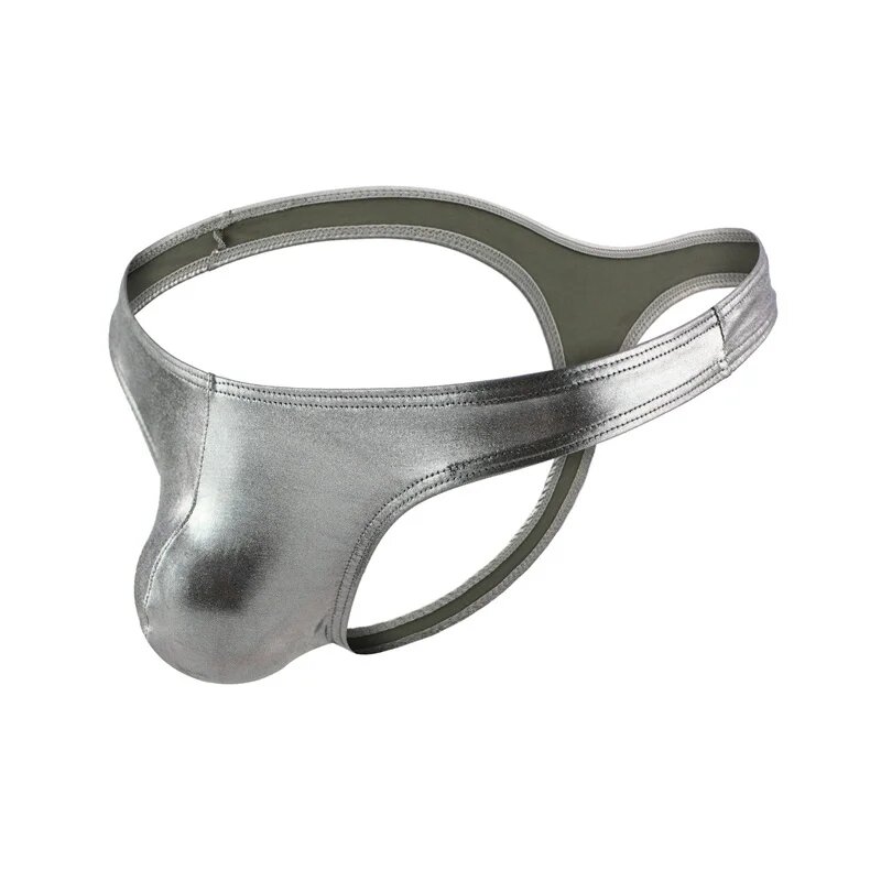 Мужские стринги QWQINGWU из полиэстера L, Silver