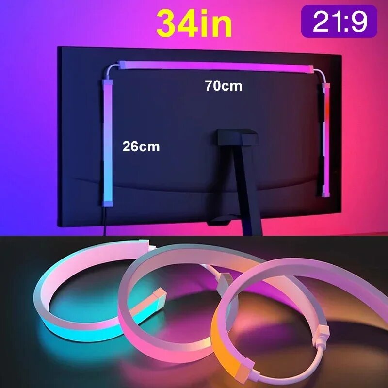 RGB светодиодная лента для ПК VENUSWING For 34 inch monitor