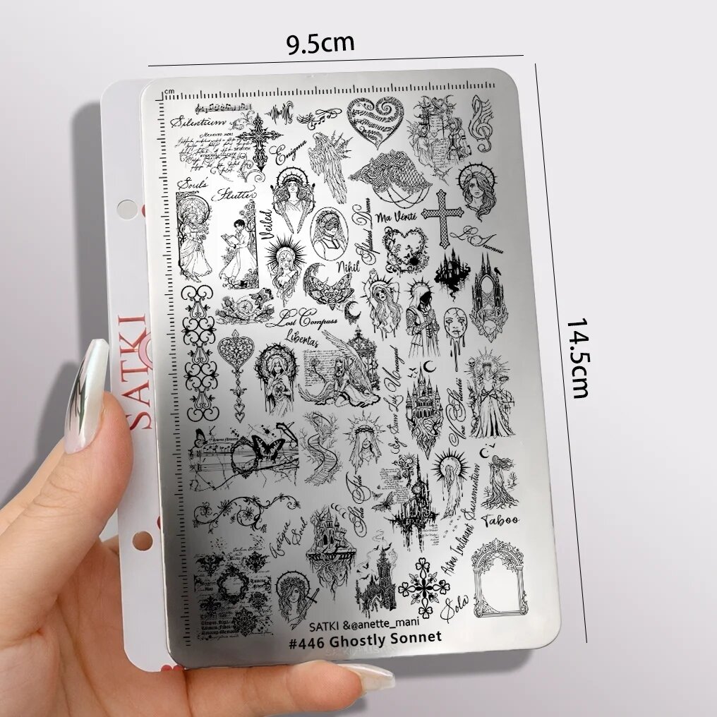 Пластина для стемпинга Satki-Plus 446 Ghostly Sonnet