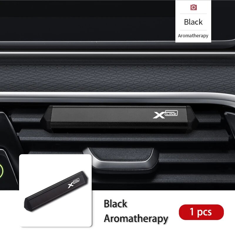 Ароматизатор-клипса для воздуховода автомобиля KIA: X-Line, Sportage, Optima, Ceed, Soul, black-1PCS