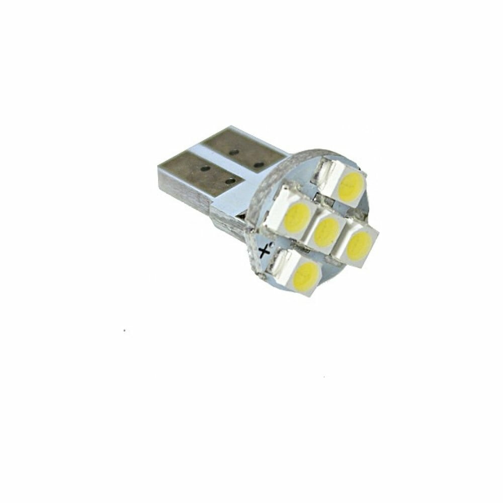 Светодиод Nord-Yada T10 BM 5SMDx1chip (size 3528) W5W (W2,1x9,5d) 12V 1.8W 24lm белый (2 шт в 1 упаковке) 902653