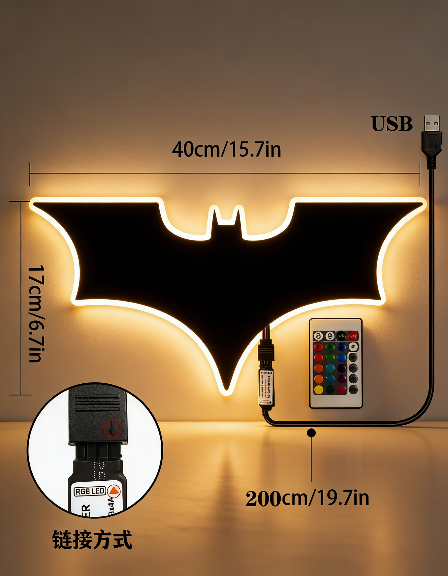 Настенный светильник Batman/ ночник Бэтмен с розовой подсветкой
